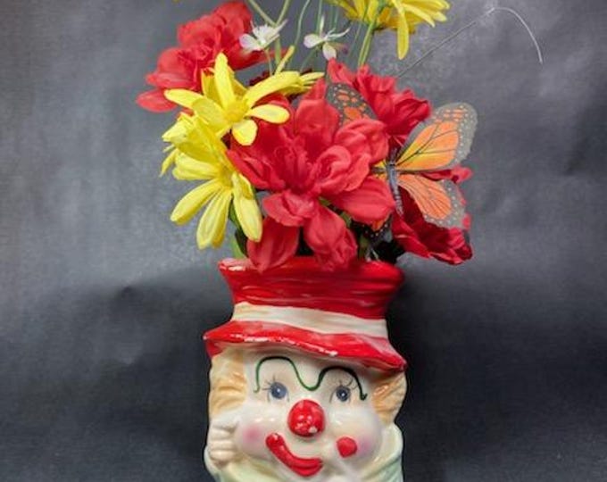 Vintage Clown Planter Vase 1950s Napco 6"h - Etsy