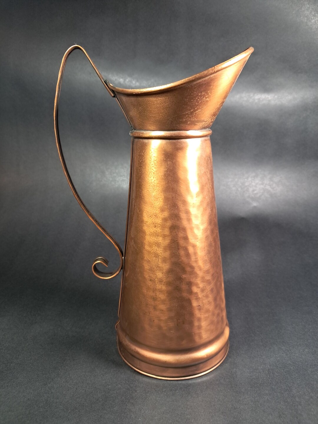 Vintage Gregorian Solid Copper Hand Hammered Tall Pitcher 11"h - Etsy