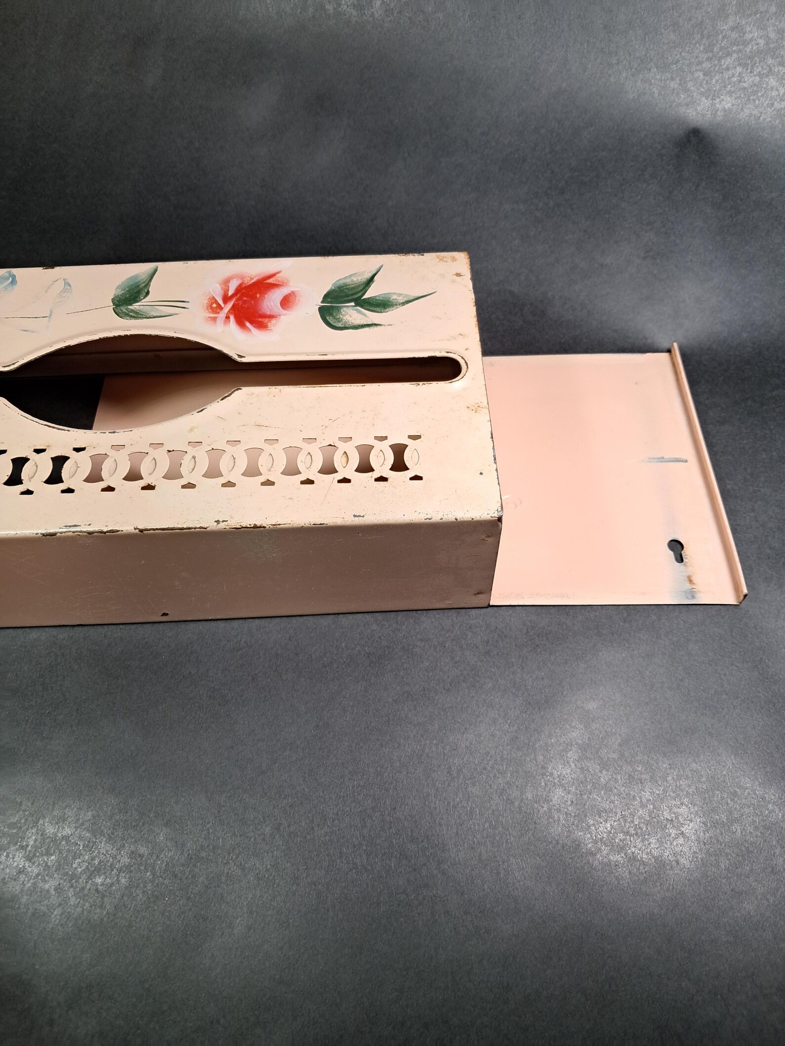 Vintage Tissue Box Cover Pink Peach Floral Rectangular MCM 1950s - Etsy