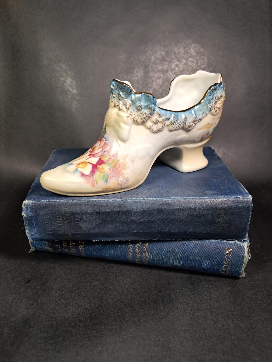Vintage RS SUHL Prussia Reproduction Victorian Edwardian Porcelain Shoe Slipper - Etsy