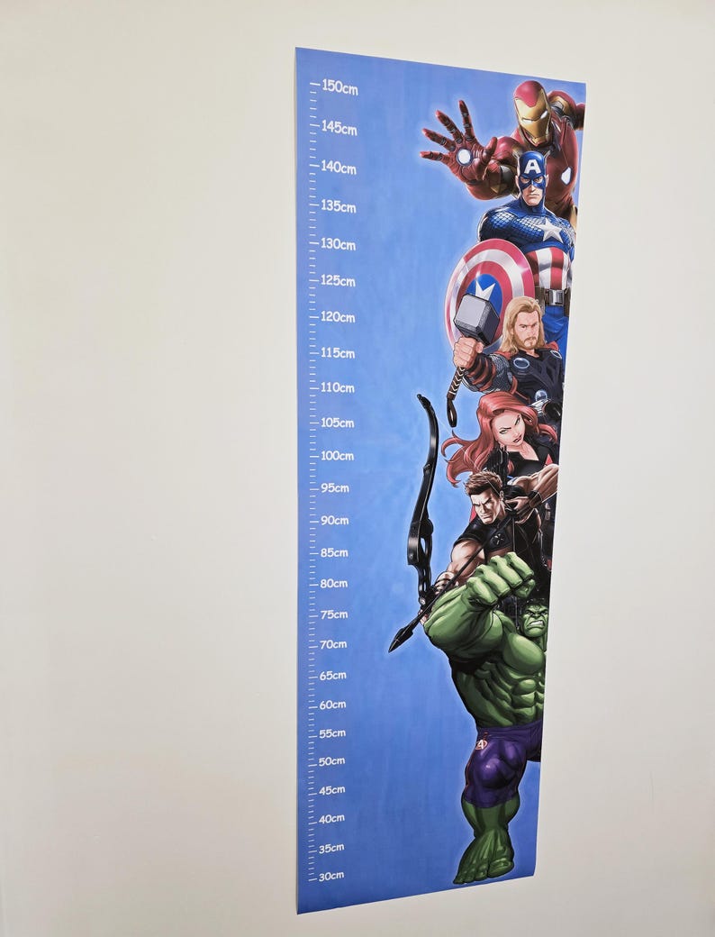Super Mario Height Chart Characters Wall Kids Bedroom Decoration Poster ...