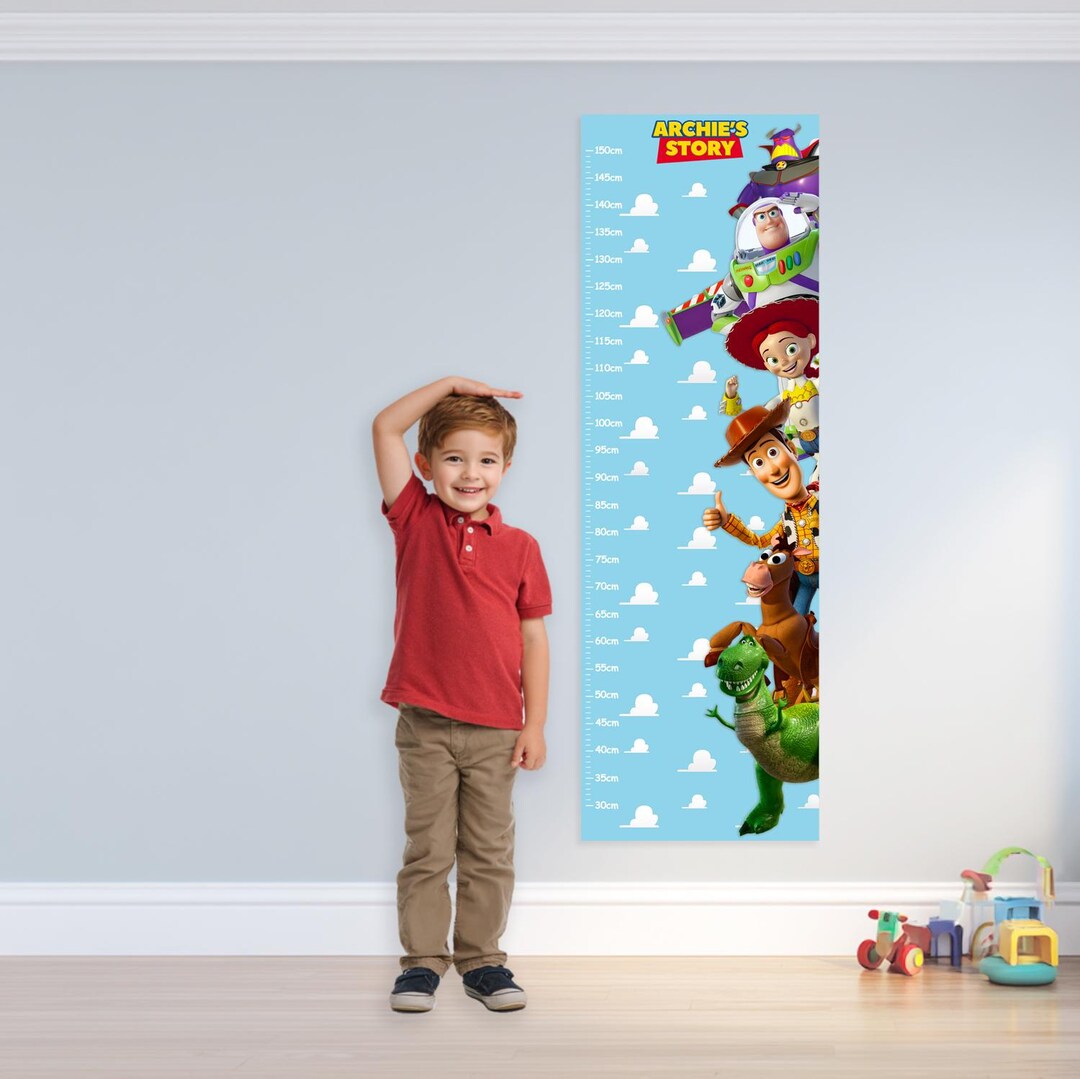 Toy Story D1 Personalised Height Chart Characters Wall Kids Bedroom ...