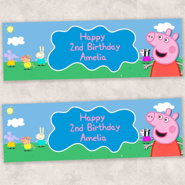 Peppa Pig Banner - Etsy