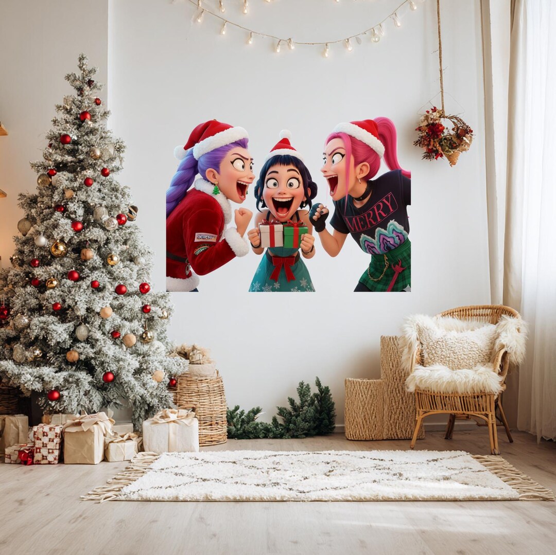 Huntrix D1 Wall Stickers Characters STRONG Vinyl Baby Kids KPOP Demon ...