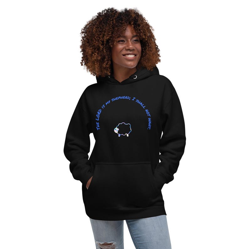 The Lord is My Shepard Bible Verse Hoodie, Christian Jackets Psalm 23 ...