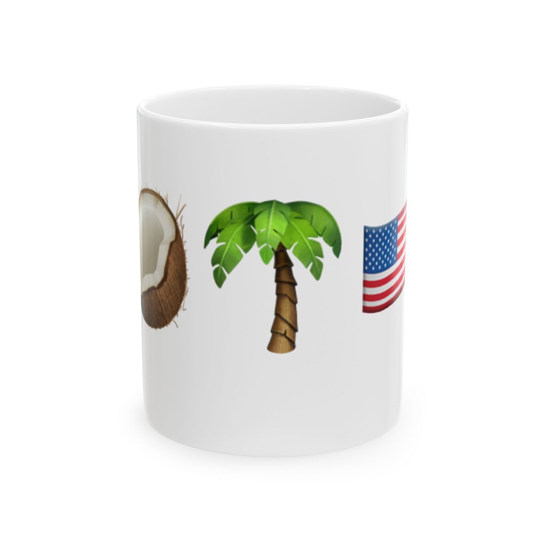 Madam President Coconut Emoji Ceramic Mug, 11oz, 15oz - Etsy