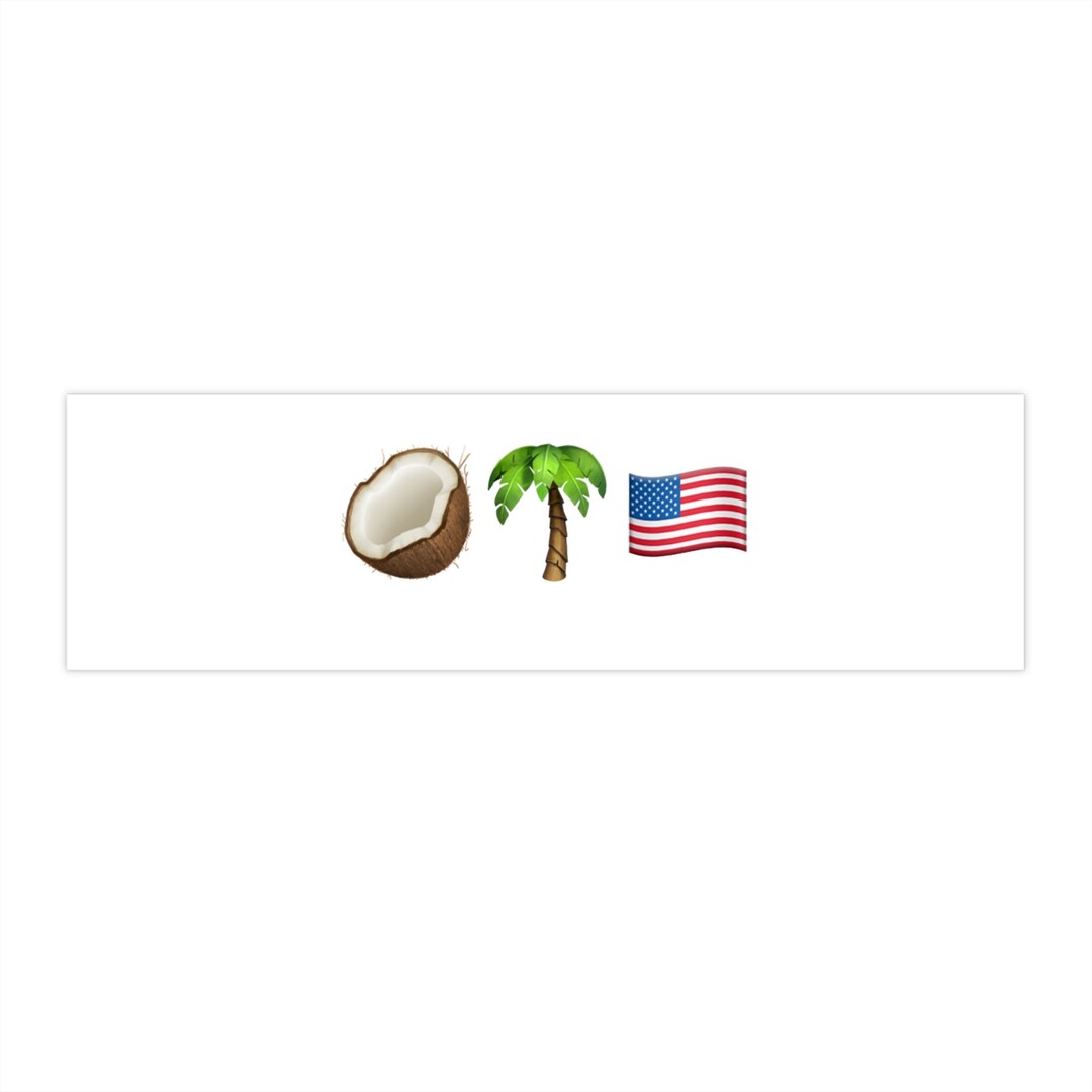 Madam President Coconut Emoji Bumper Stickers - Etsy