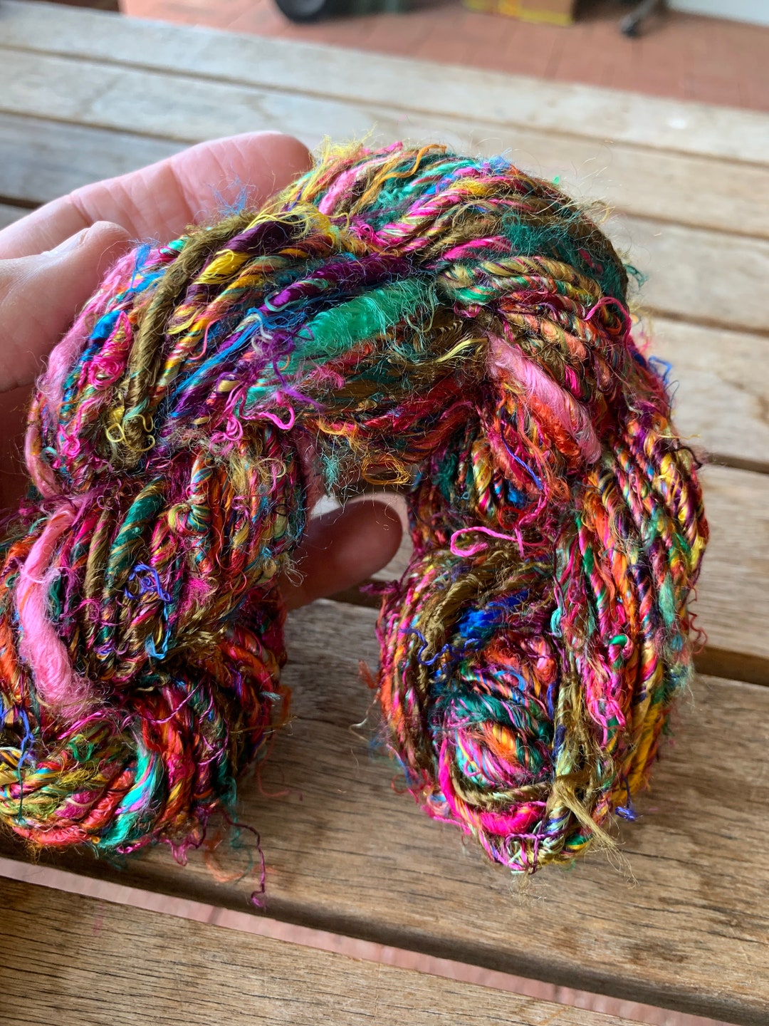 5. 100 Grams 1 Skein Banana Fibre Yarn, Bulky, Strong, Knitting Crochet ...
