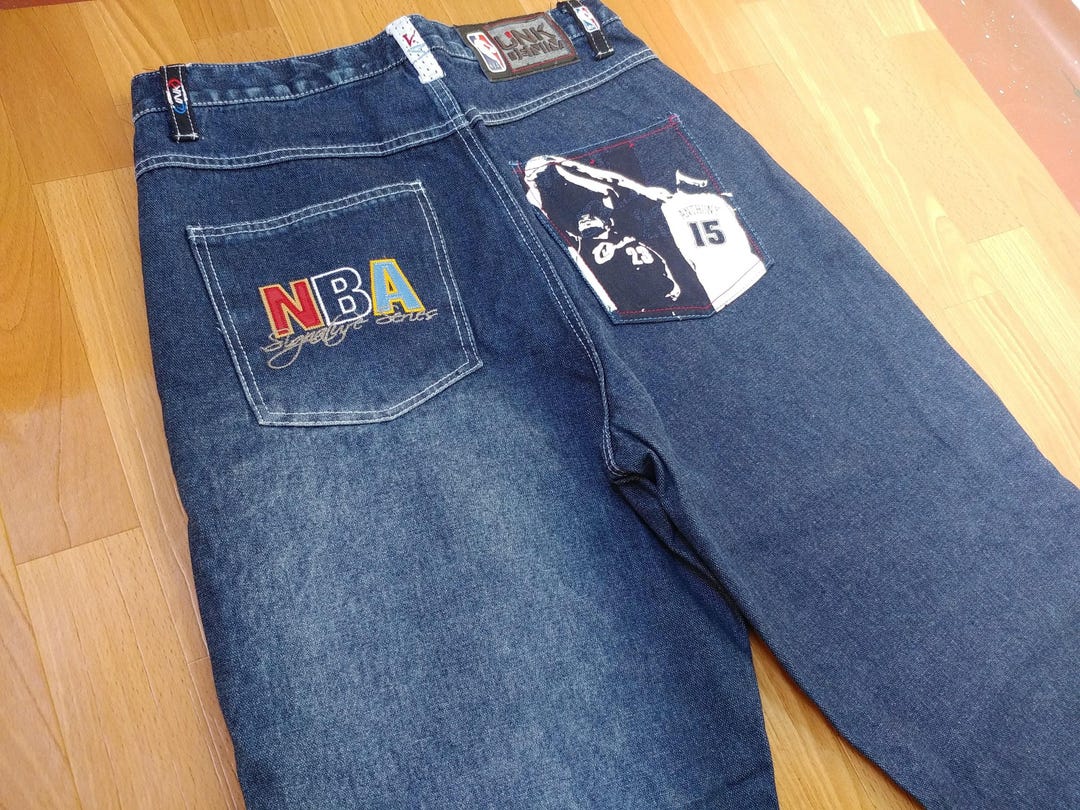 NBA Jeans, Vintage Denim UNK Basketball Pants, Cleveland Cavaliers ...