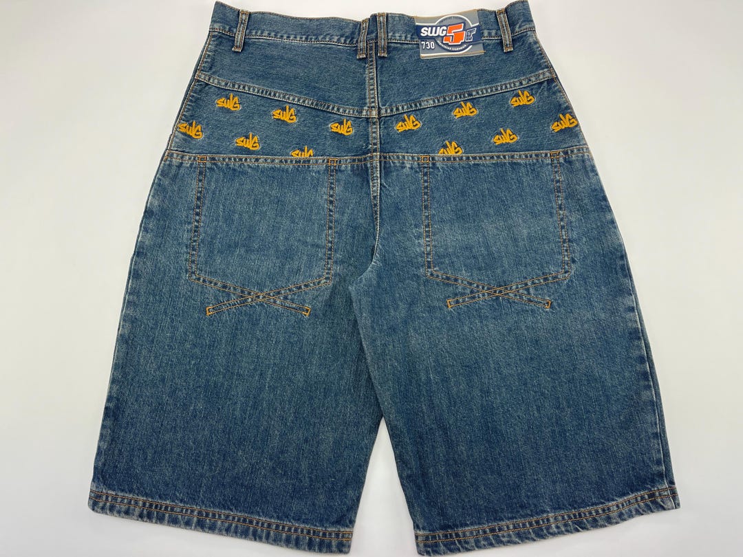 SWG Street War Gear Shorts, Blue, Vintage Jeans, 90s Hip Hop Clothing ...