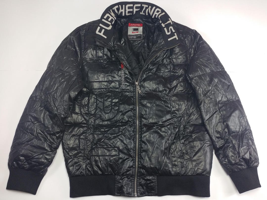 FUBU Jacket, Black, Shiny Black Vintage Fubu Windbreaker, Quilted, 90s ...