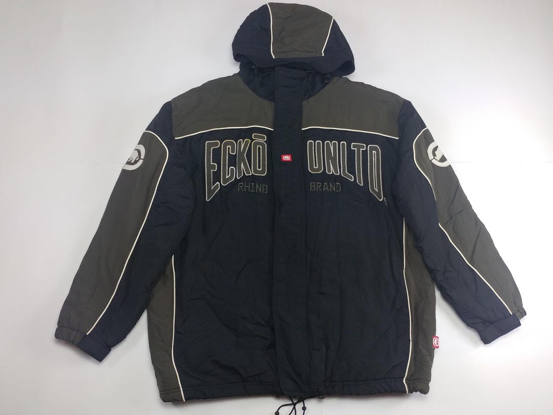 ECKO UNLTD Jacket, Black, Vintage Ecko Jacket, 90s Hip Hop Clothing ...