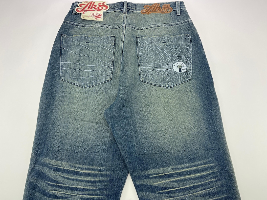 Akademiks Jeans, Blue, Vintage Baggy Pants, 90s Hip Hop Clothing, 1990s ...