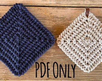 Pdf/pattern Only. Cute Boho/farmhouse Crochet Hot Pad/trivet PDF ...