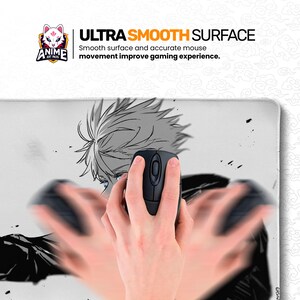 Monochrome Sorcery Desk Mat Gojo Satoru Black & White Art From Jujutsu ...