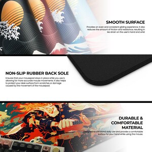 Rengoku Flame Hashira Desk Mat Fiery Demon Slayer Anime Mouse Pad for ...