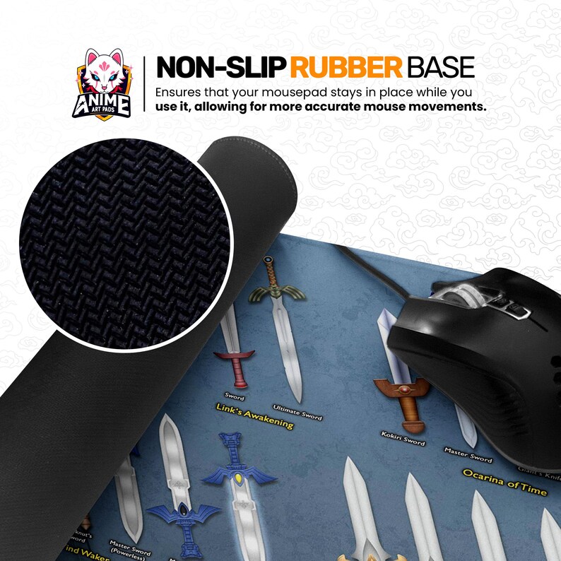 Legend of Zelda Swords Collection Desk Mat Comprehensive Weapon Guide ...