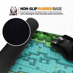 Pixel Pokémon World Map Desk Mat, Classic Video Game Landscape ...