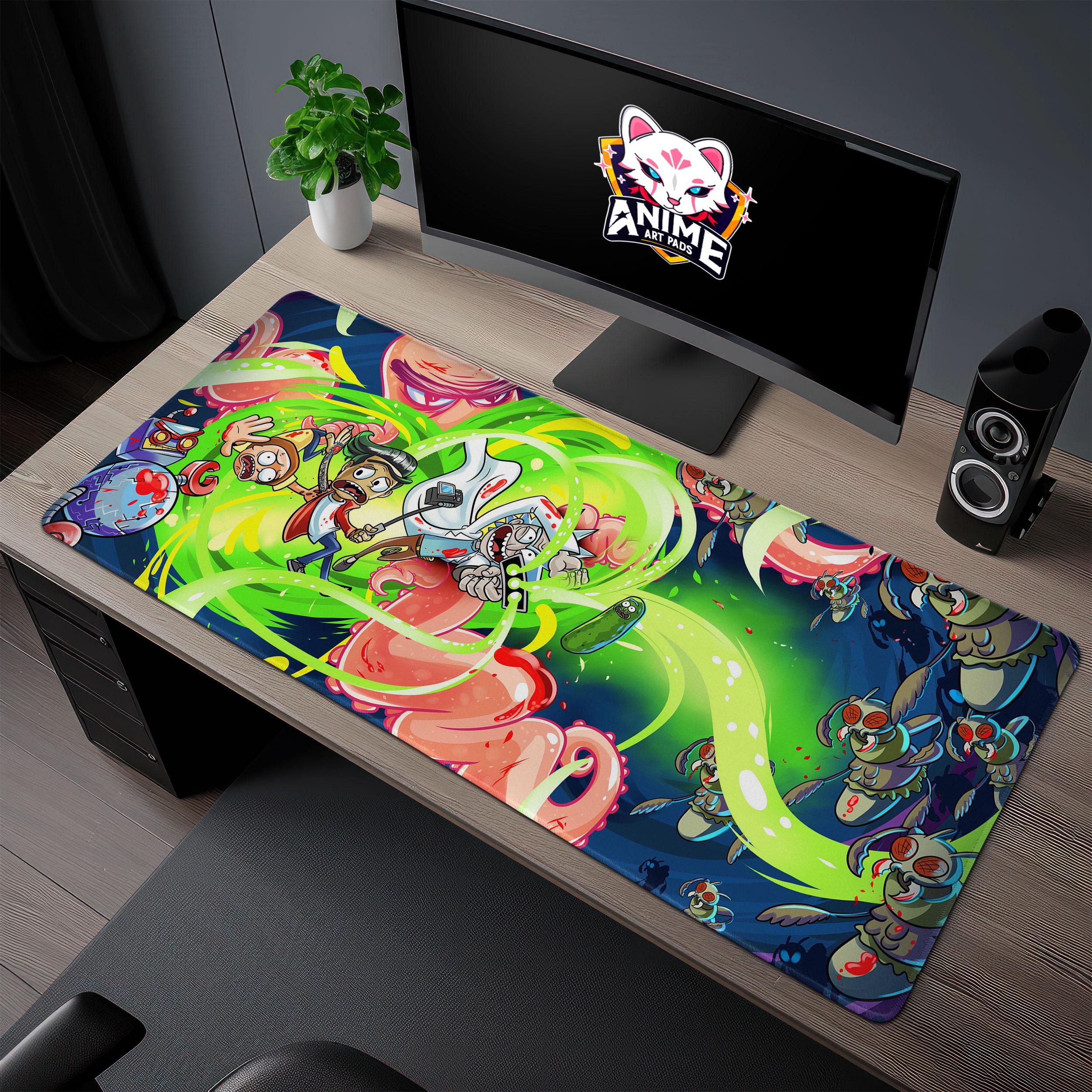 Rick and Morty Time Warp Adventure Desk Mat Dynamic Time Travel Mouse ...
