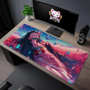 Nezuko Kamado Sunset Beauty Desk Mat Demon Slayer Inspired Art Pad ...
