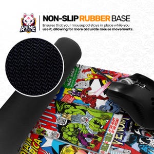 Classic Comic Book Covers Desk Mat Retro Superhero Mouse Pad With ...