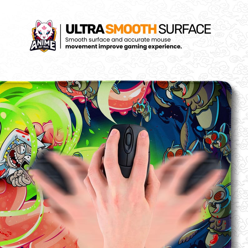 Rick and Morty Time Warp Adventure Desk Mat Dynamic Time Travel Mouse ...