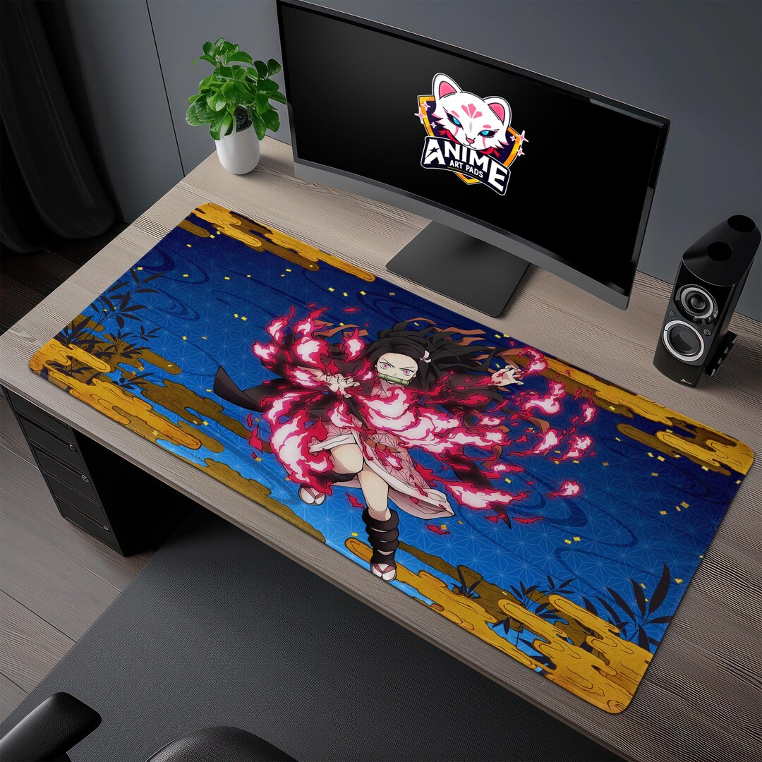 Nezuko Kamado Demon Form Mouse Pad Dynamic Demon Slayer Desk Mat ...