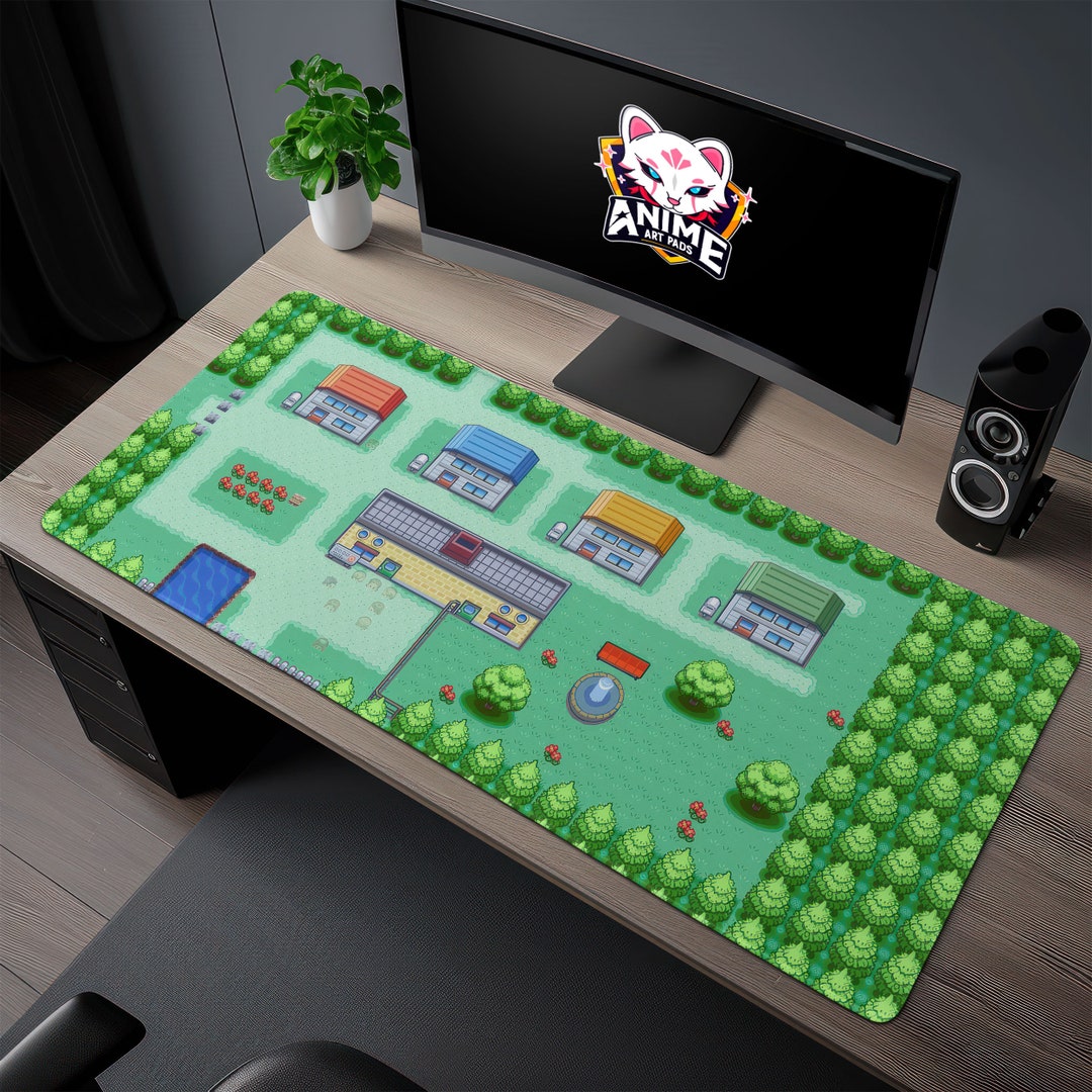 Classic Pokémon Town Map Extended Desk Mat Retro Gaming Mouse Pad - Etsy UK