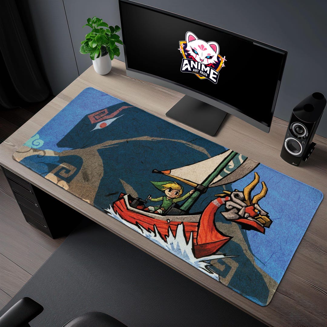 Legend of Zelda Wind Waker Sailing Adventure Gaming Mouse Pad Nautical ...