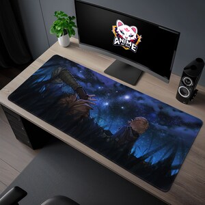 Zelda Starry Night Adventure Desk Mat, Reflective Sky Scene, Ideal for ...