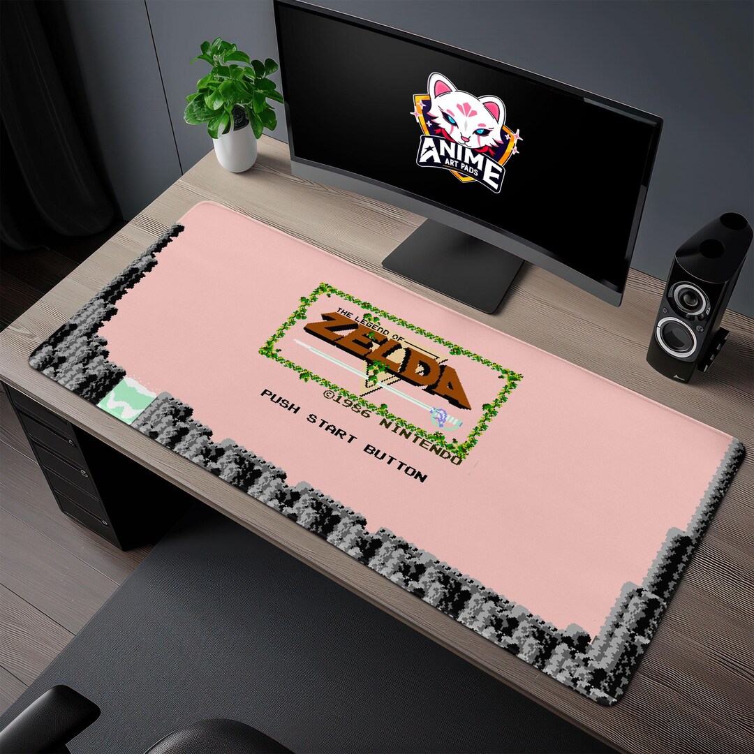Classic Zelda Arcade Start Screen Desk Mat Retro Gaming Mouse Pad ...