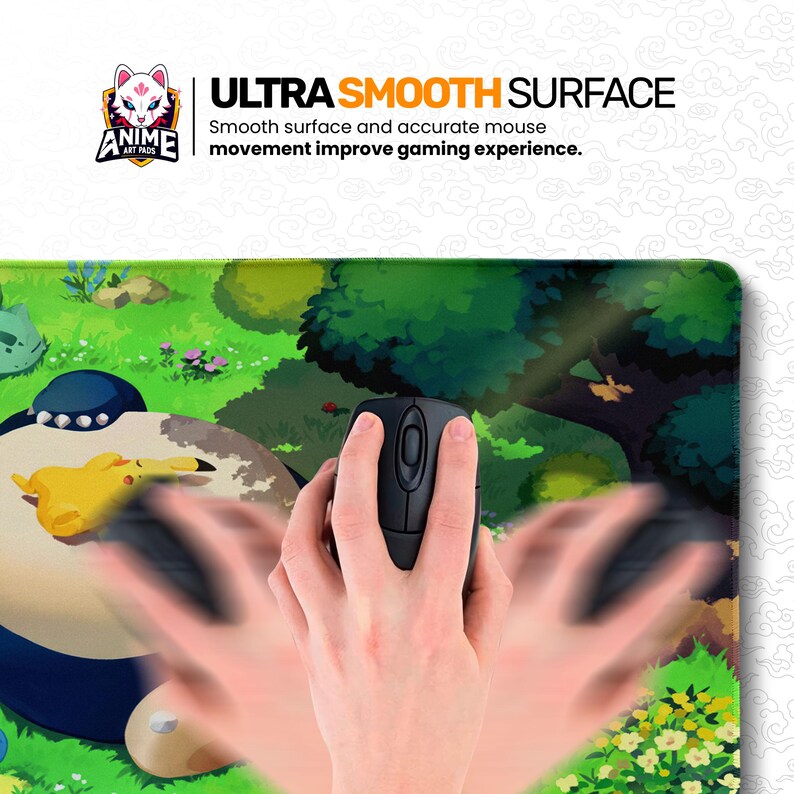 Pokémon Relaxation Mouse Pad Cute Gaming Desk Mat With Snorlax, Pikachu ...