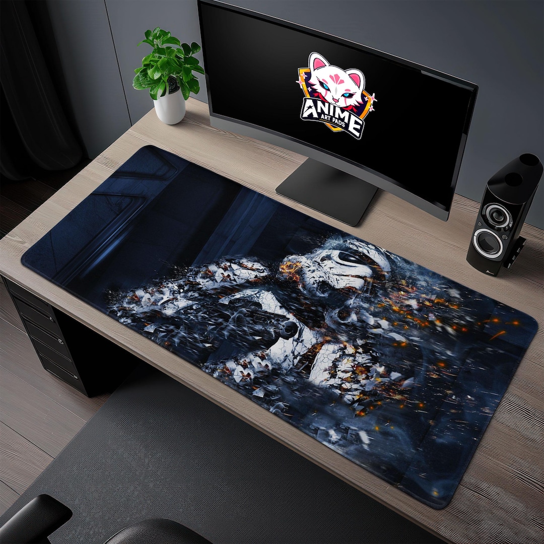 Star Wars Stormtrooper Battle Art Desk Mat Dramatic Trooper Combat ...