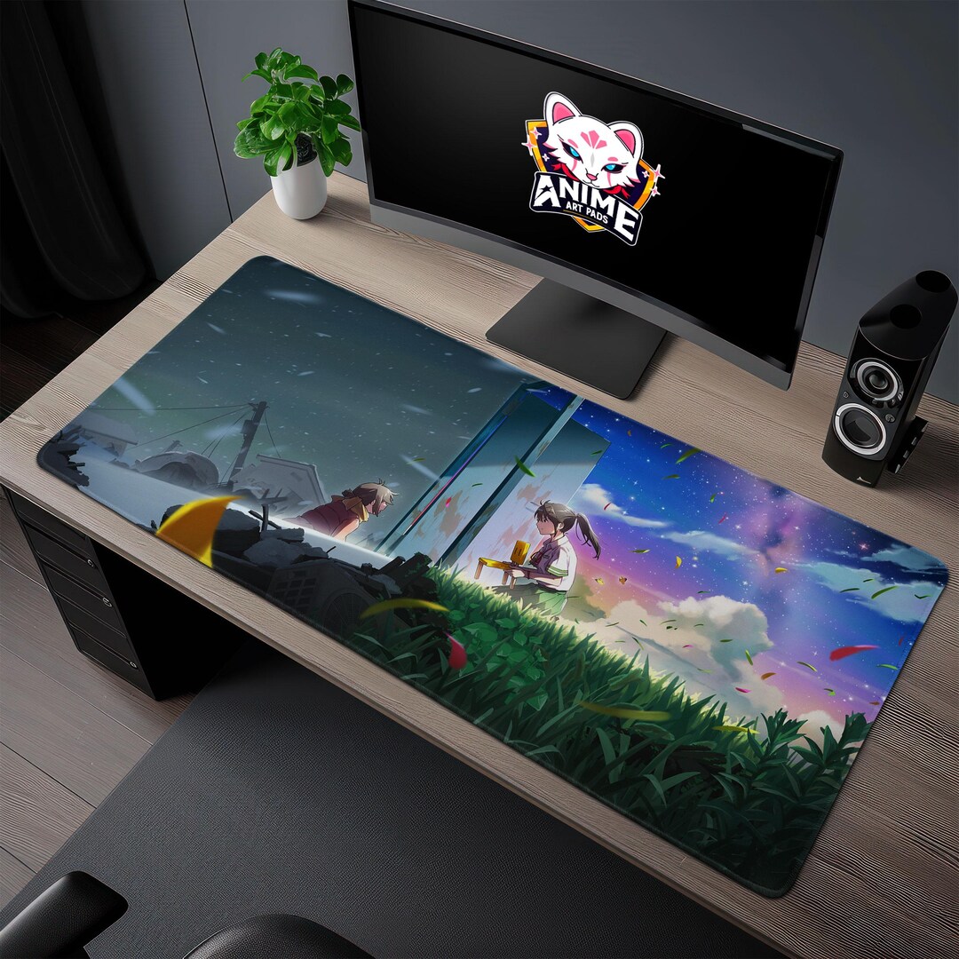 Suzume Anime Desk Mat Captivating Day and Night Scene Mouse Pad for ...