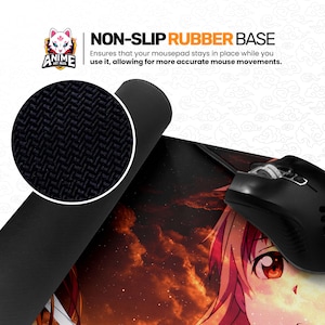 Sword Art Online Desk Mat Kirito and Asuna Dual World Anime Mouse Pad ...