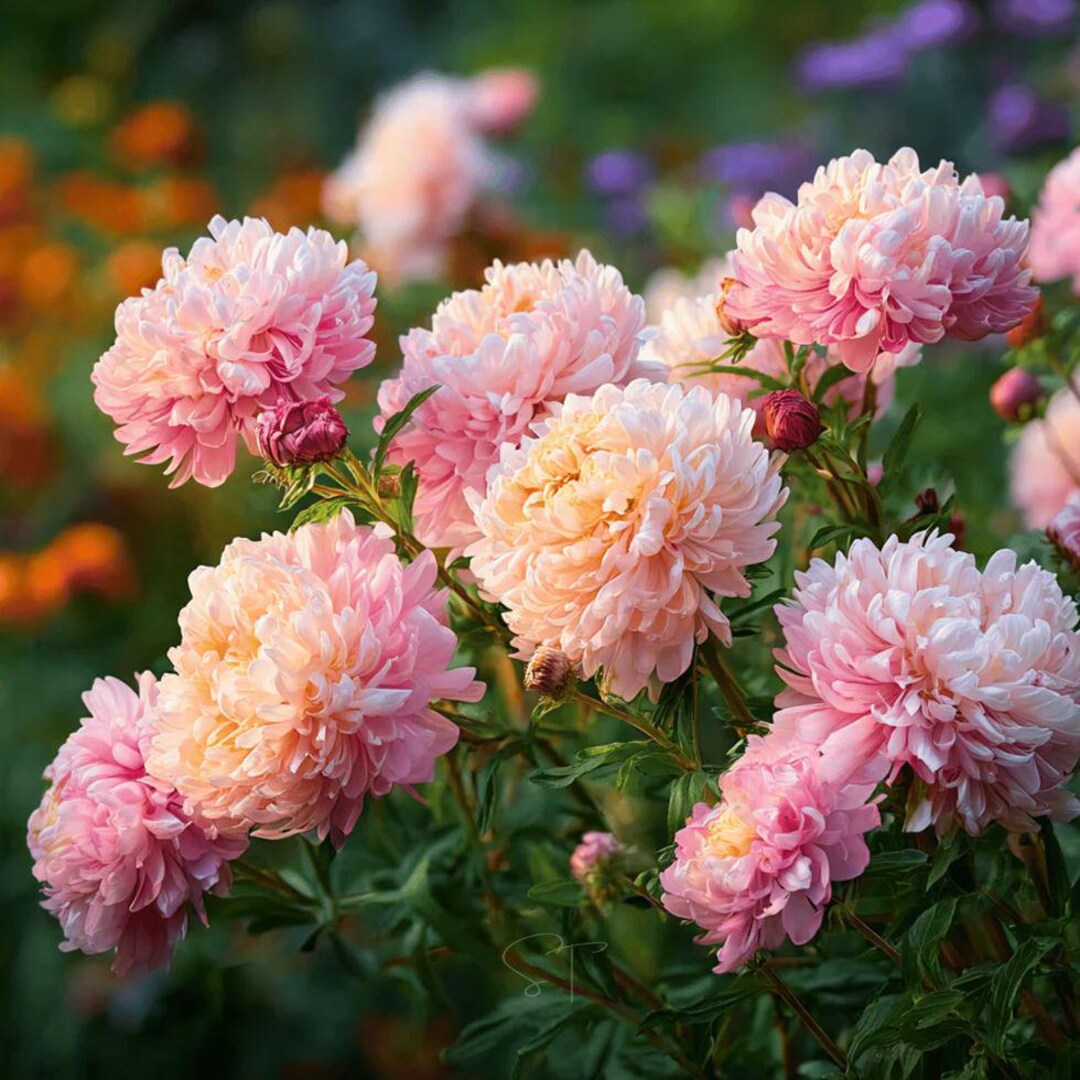 Peony Duchess Apricot Aster Seeds - Etsy