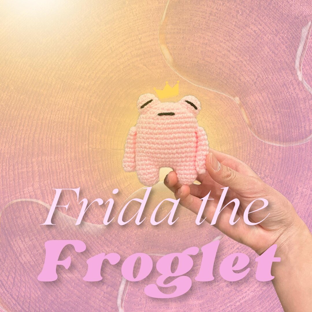 Frida the Froglet Frog Crochet Handmade Stuffed Animal Plushie Frog ...
