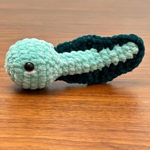 Todd the Tadpole Cute Poseable Frog Baby Handmade Crochet Plushie Toy ...
