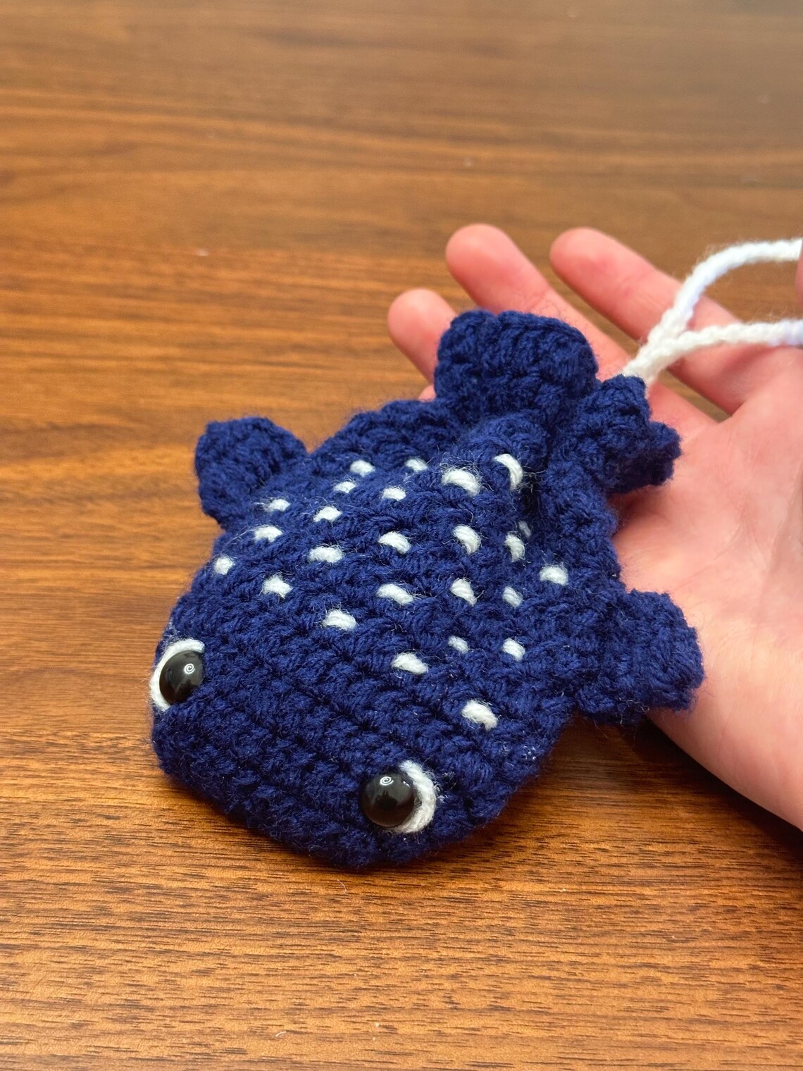 Wally the Whale Pouch Crochet Bag Pocket Cute Small Handmade Sea Animal ...