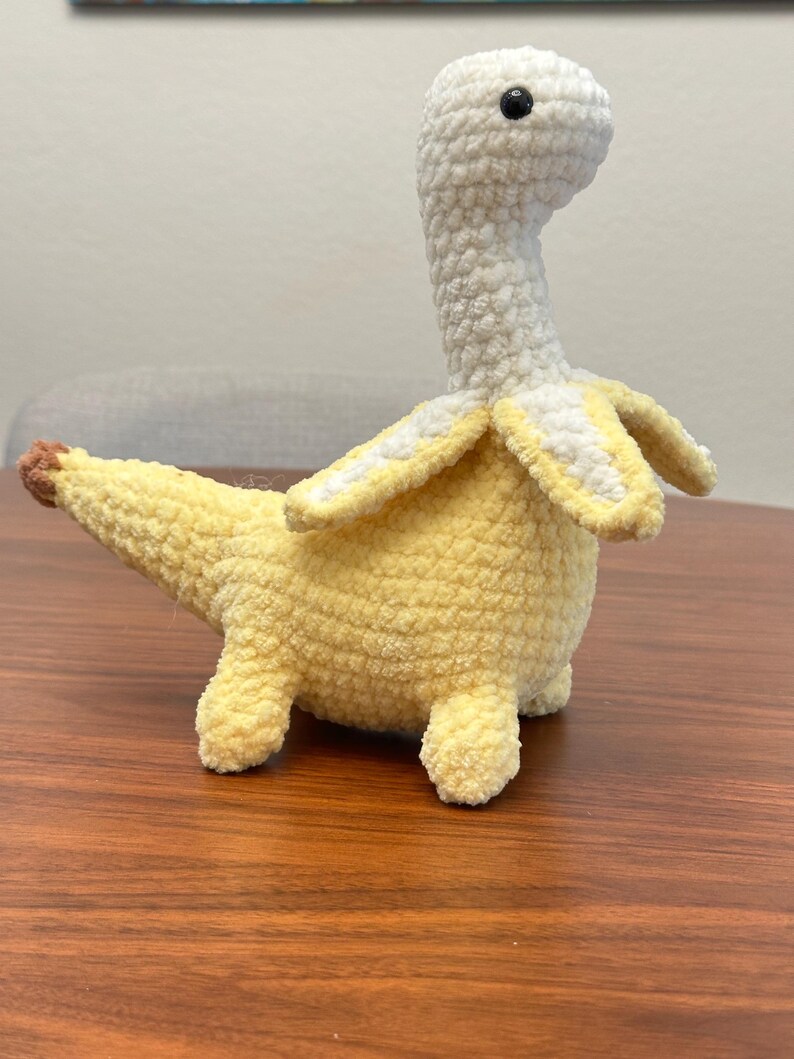Sunny the Bananasaurus Crochet Handmade Dinosoar Banana Toy Plush ...