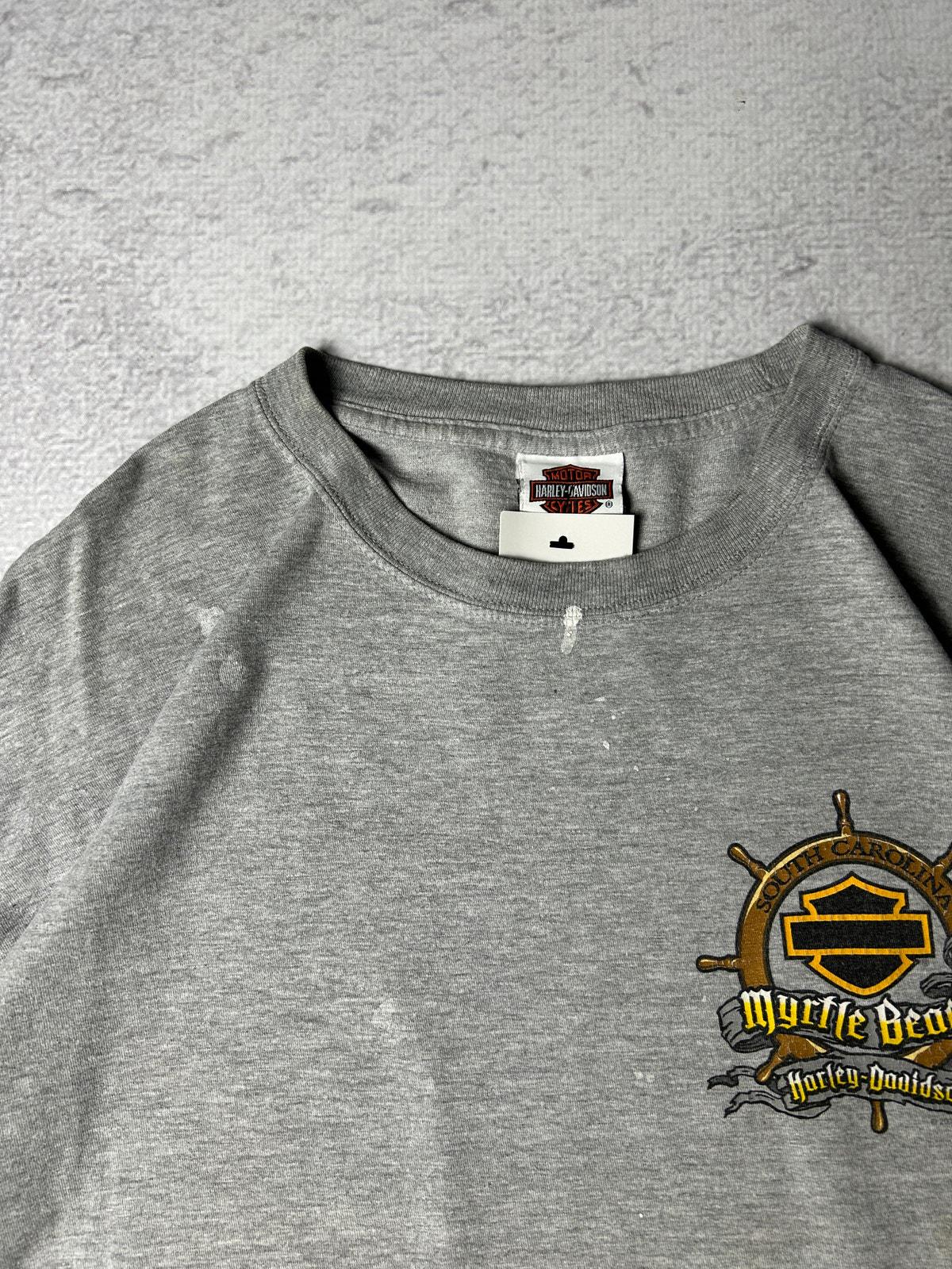 Vintage 00s Harley Davidson Shirt, Mens Myrtle Shirt, Grey Long Sleeve ...