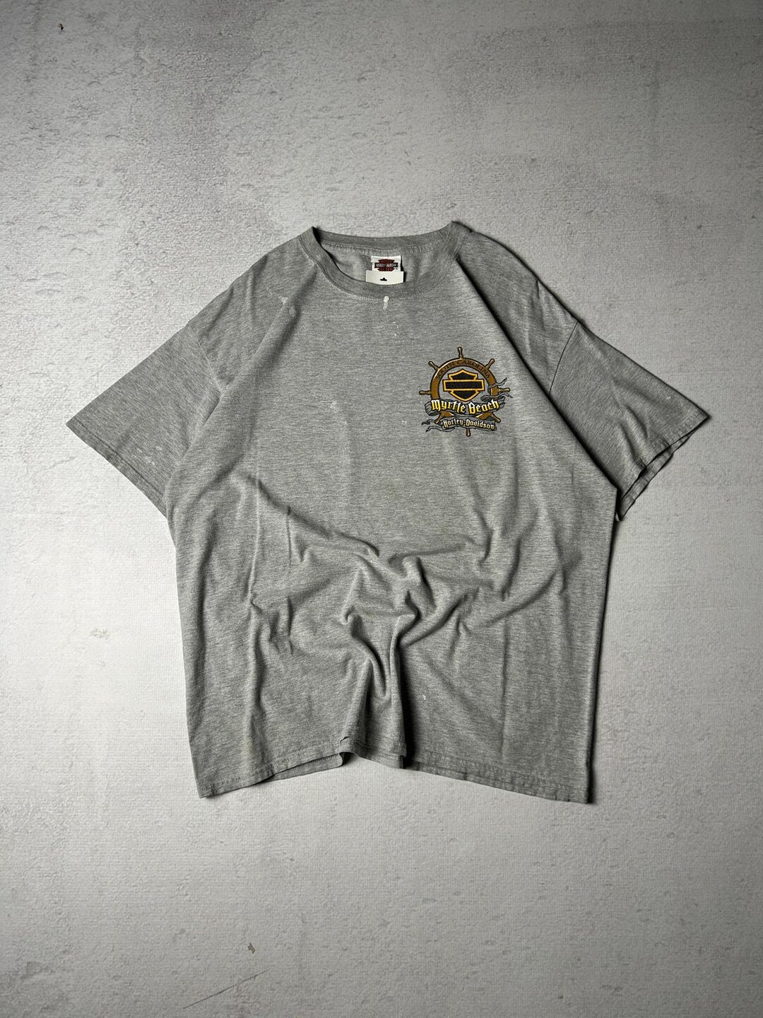 Vintage 00s Harley Davidson Shirt, Mens Myrtle Shirt, Grey Long Sleeve ...