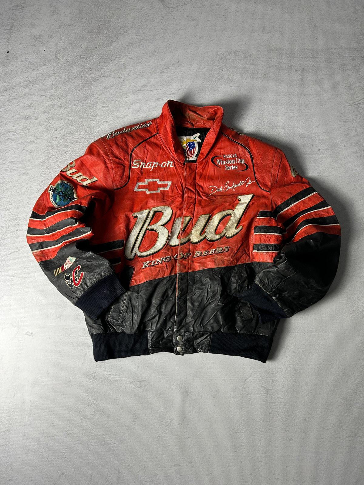 Vintage Dale Earnhardt Jr Nascar Budweiser Racing Jacket Men's Small ...
