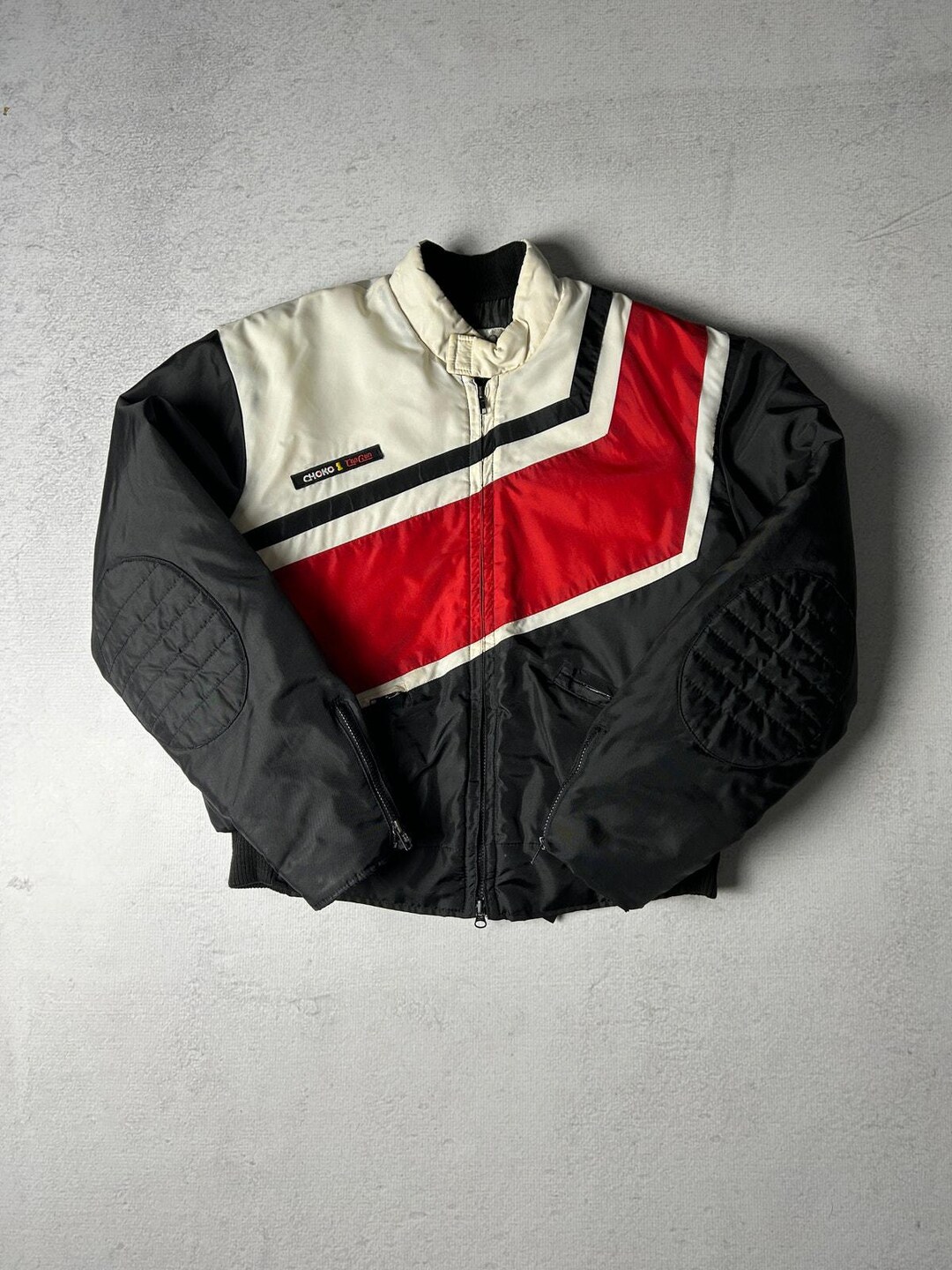 Vintage 90s Choko Jacket, Black Racing Jacket, Full Sleeve Jacket, Pre ...