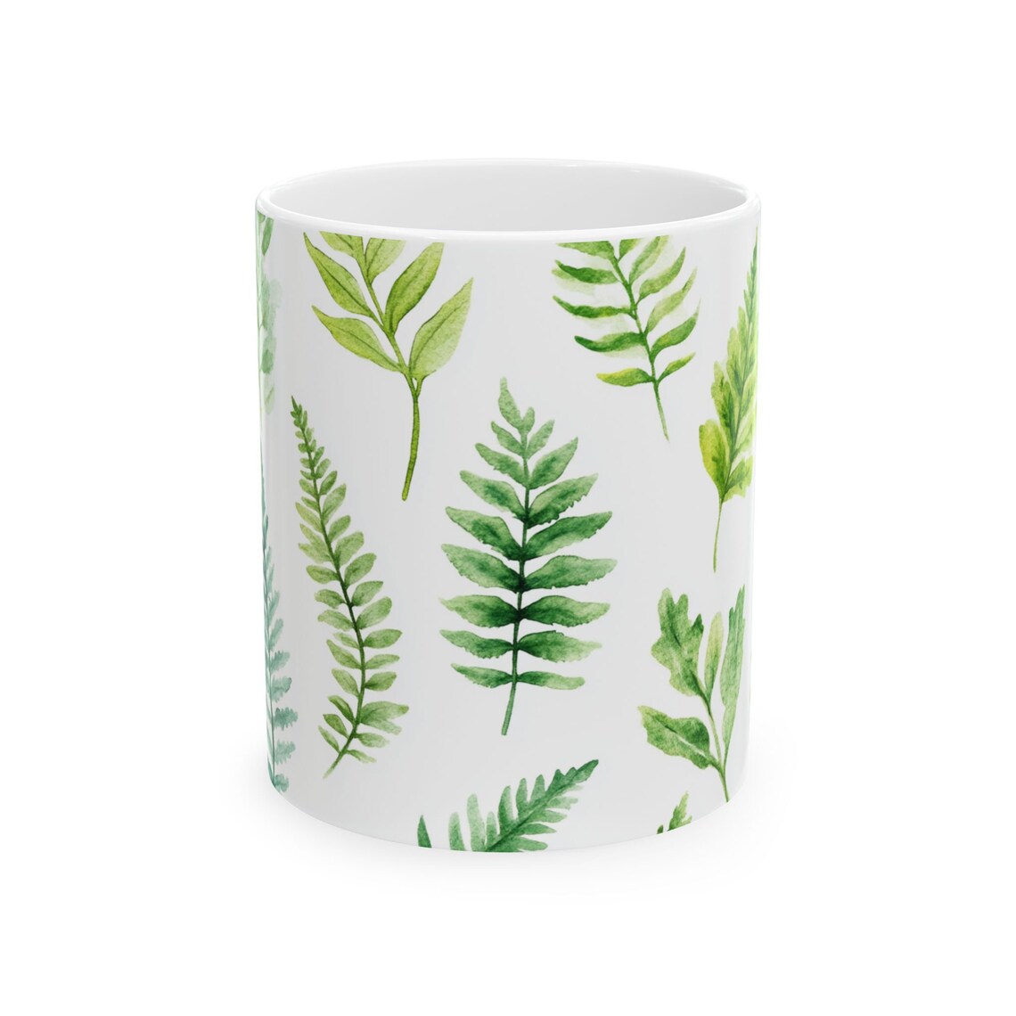 Watercolor Fern Mug, Fern Tea Cup, Plant Lover Mug, Housewarming Gift ...