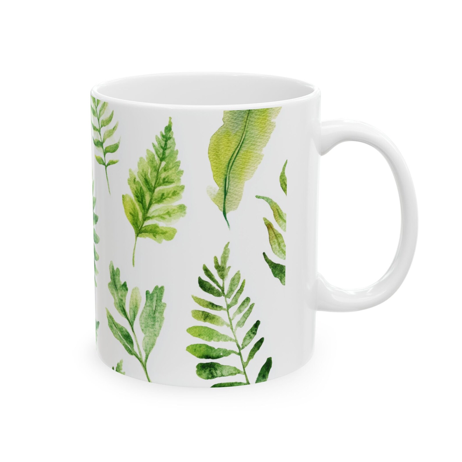 Watercolor Fern Mug, Fern Tea Cup, Plant Lover Mug, Housewarming Gift ...