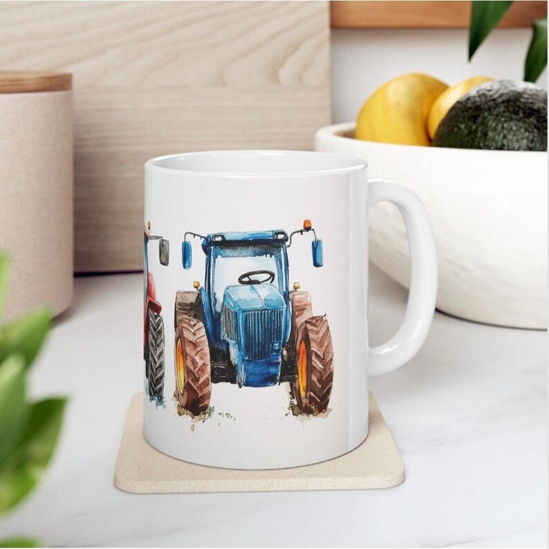 Watercolor Tractor Mug Gift for Him, Farm Mug, Housewarming Gift for ...