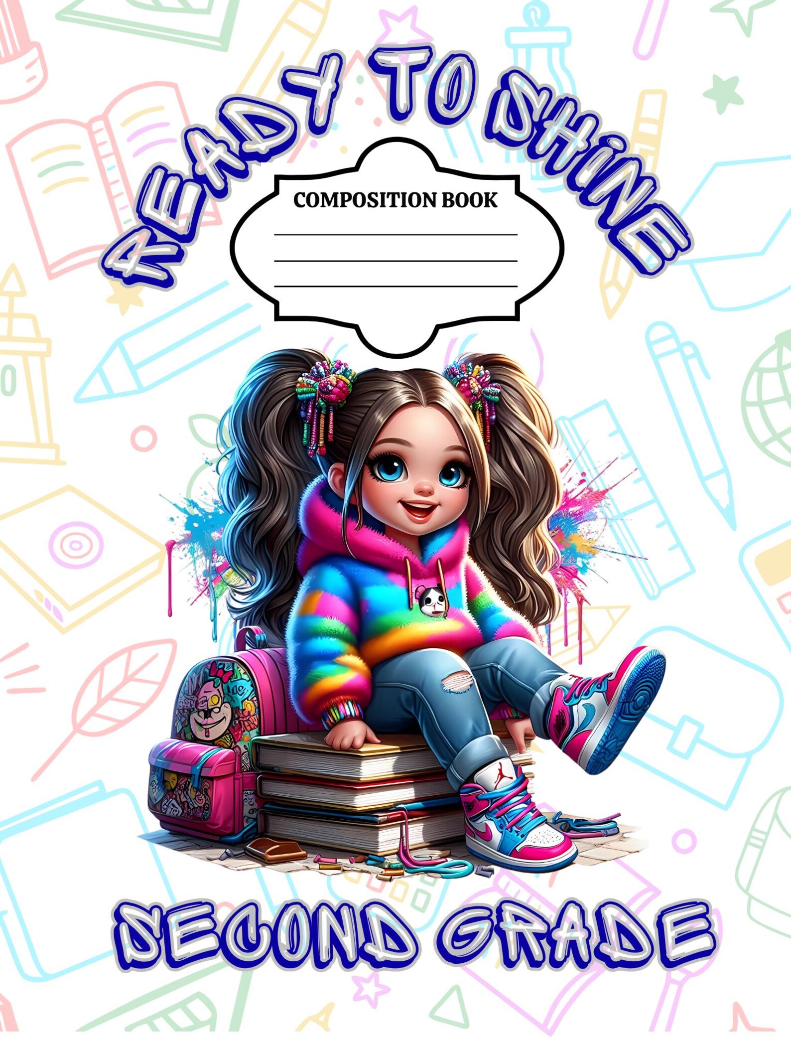 24 Editable Back 2 School Composition Notebook Bundle, Affirmations for ...