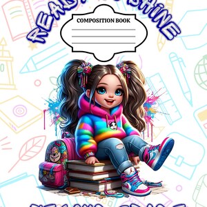 24 Editable Back 2 School Composition Notebook Bundle, Affirmations for ...