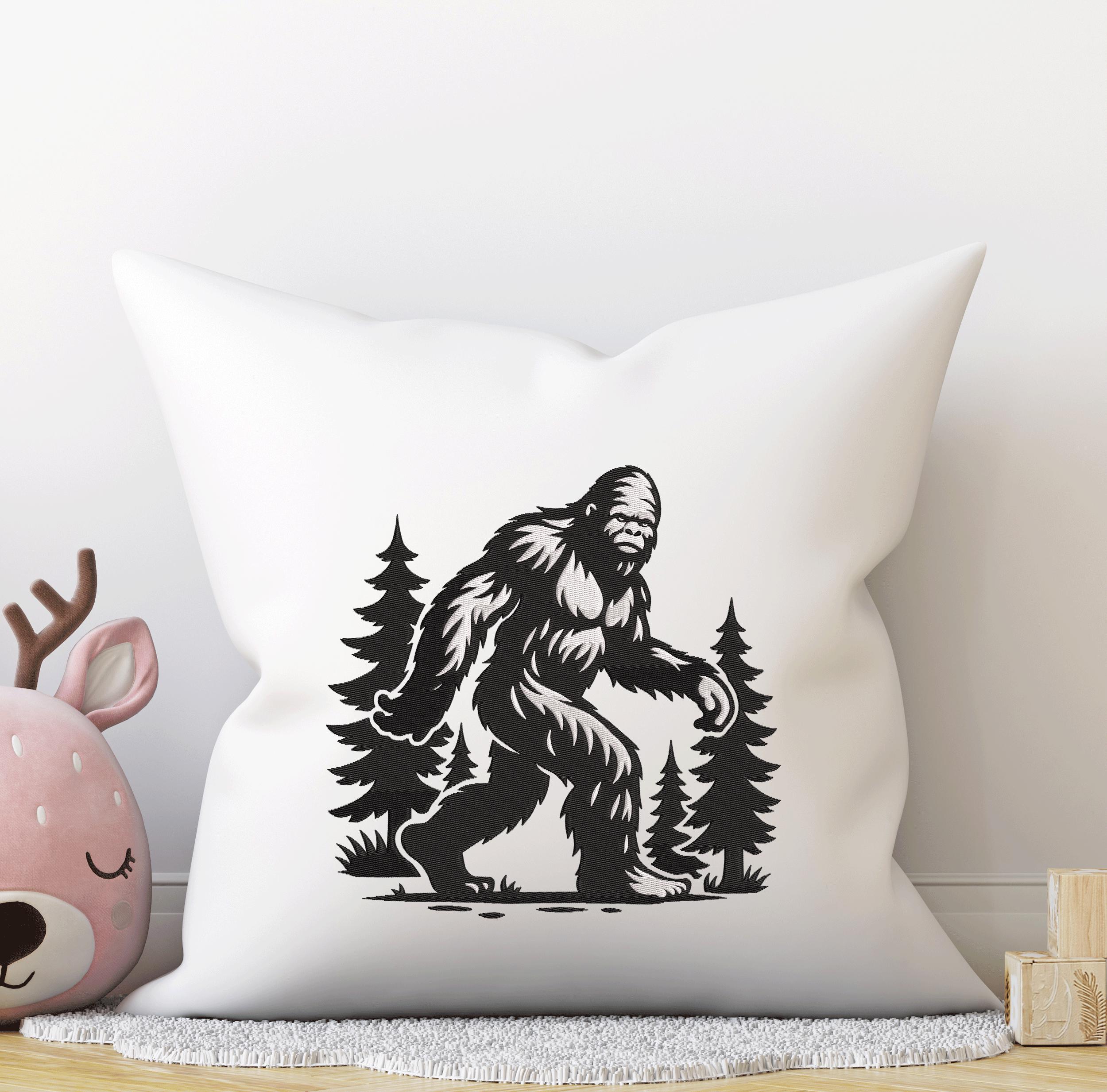 Bigfoot Silhouette Embroidery Design,sasquatch Stitch File, Cryptid ...
